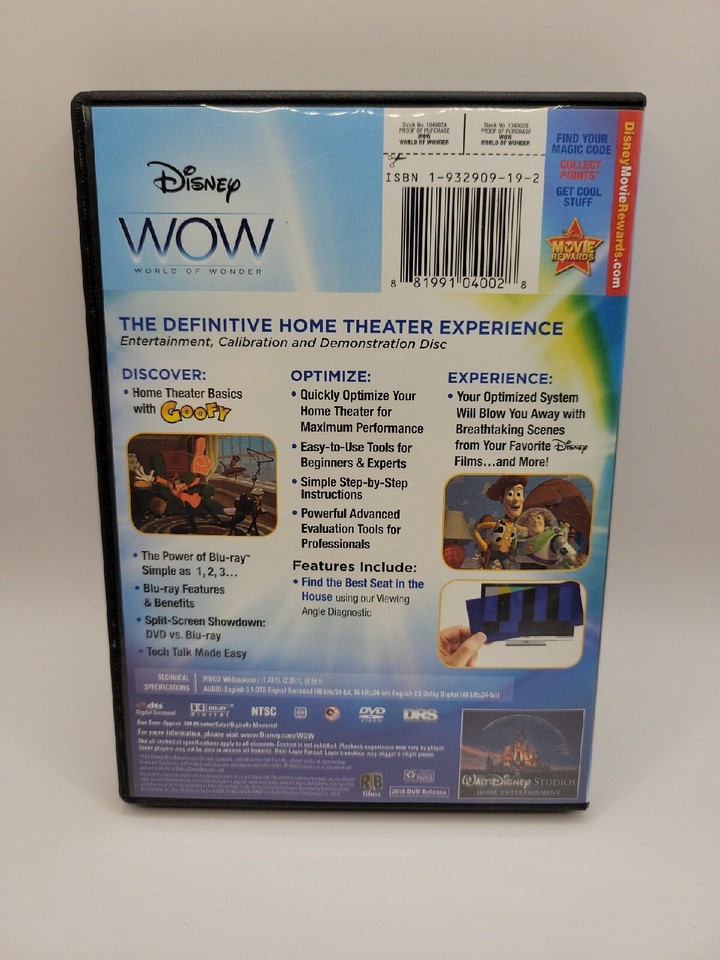 disney wow world of wonder (dvd) | eBay