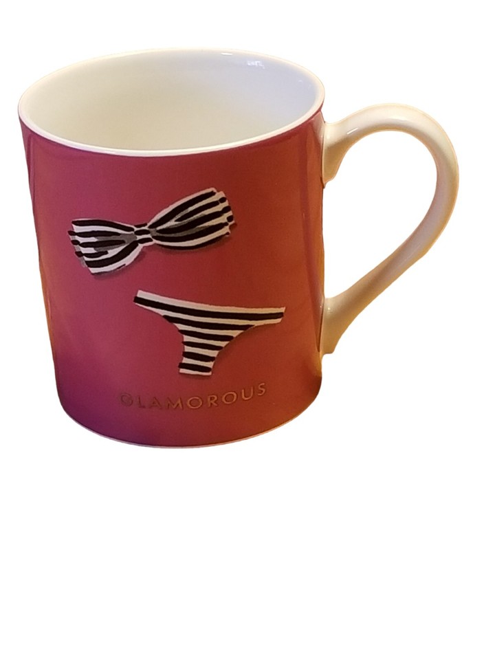 Glamorous Kate Spade Coffee Mug Lenox New York Pink Bikini Vacation | eBay