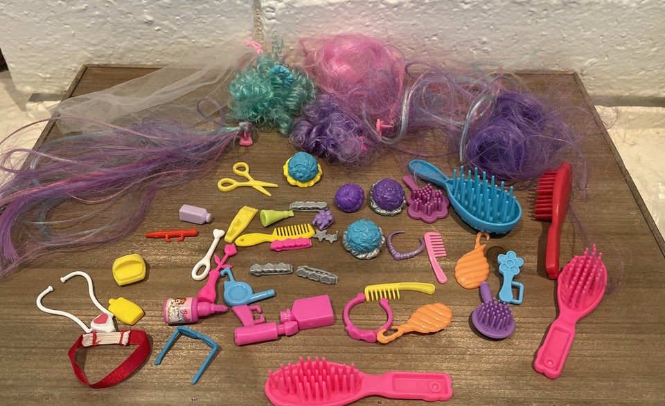 Barbie Hair Accessories Brushes, Combs, Clips, Hair Extensions, Etc | eBay