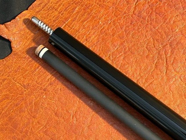 TNT Custom Pool Cue 1 of 1 With Carbon Fiber Shaft. Red Black Ash Burl ...