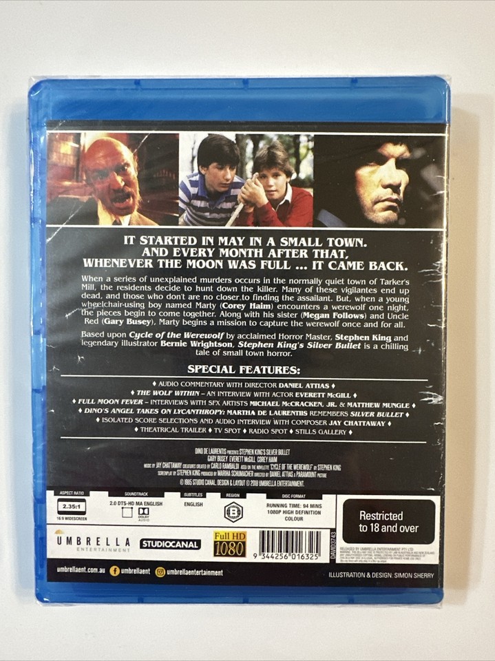 Stephen King's Silver Bullet (Blu-ray, 1985) 9344256016325| eBay