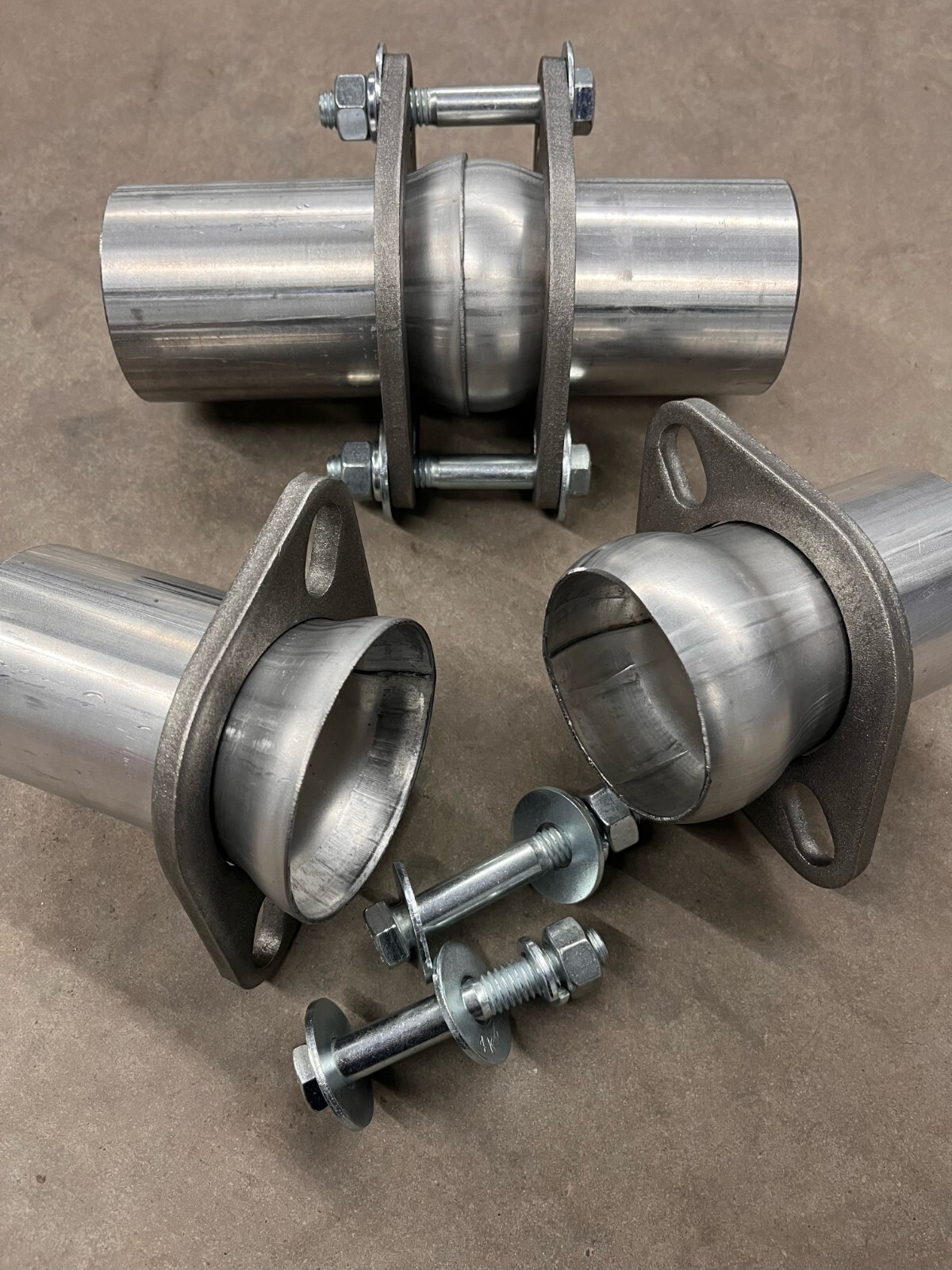 Exhaust Header Collector Ball Flange Kit - Stainless Steel | eBay