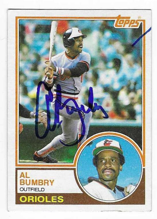 AL BUMBRY 1983 TOPPS AUTOGRAPHED SIGNED # 655 BALTIMORE ORIOLES | eBay