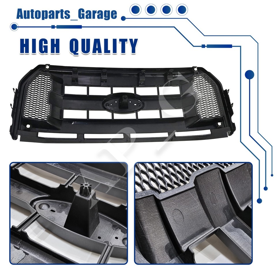 Front Bumper Mesh Hood Grille For 2015 - 2017 Ford F150 F-150 Grille ...