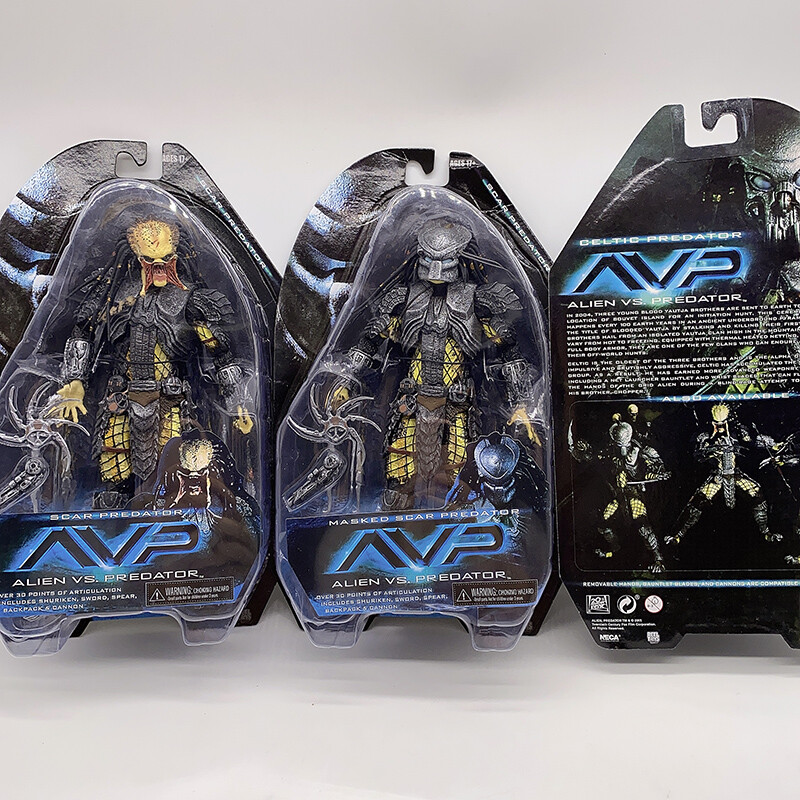 New Alien VS. Predator CELTIC PREDATOR PVC 7" Action Figure MASKED SCAR ...