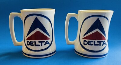 Delta Airlines Widget Logo - Set of 2 Coffee Mugs - Mom & Dad | eBay