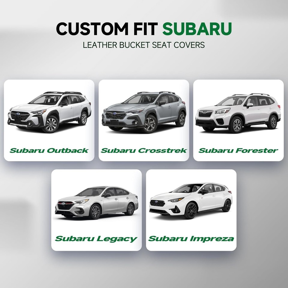 2PCS Front Seat Cover Set in Black, Faux Leather Bucket Covers for ...
