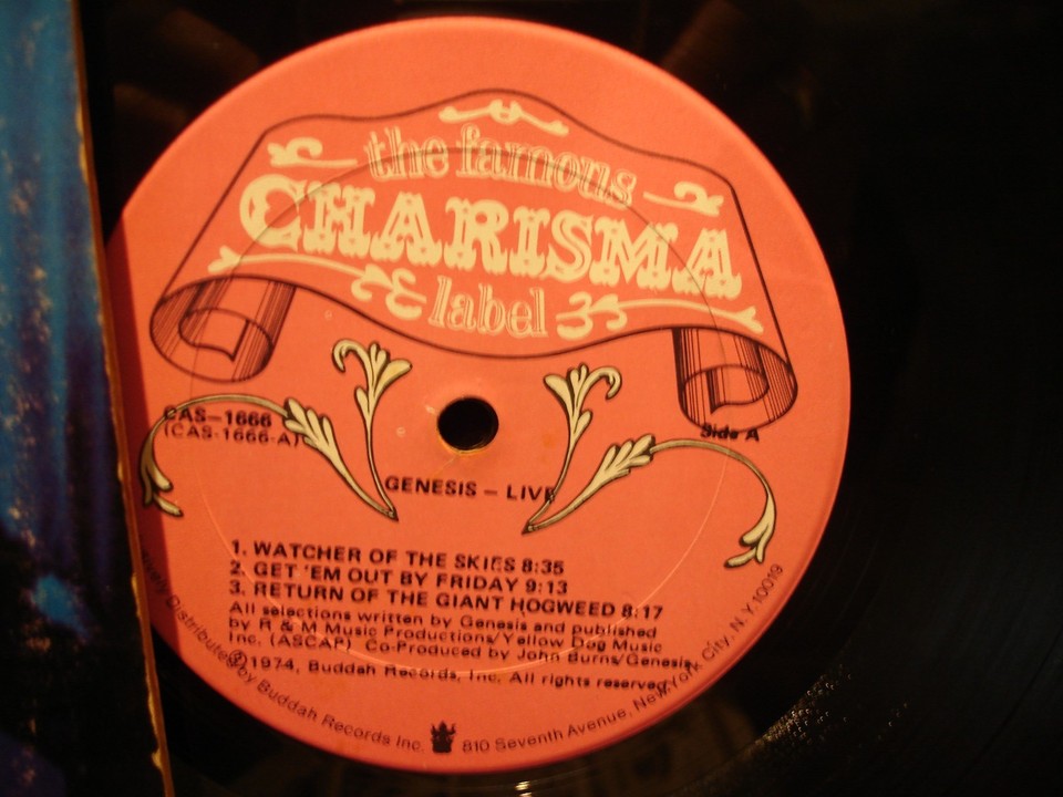 Genesis – Live Vintage Vinyl record LP Charisma – CAS 1666 | eBay