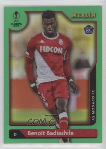 2021 Merlin Collection Chrome UCL Green Refractor /99 Benoit Badiashile ...