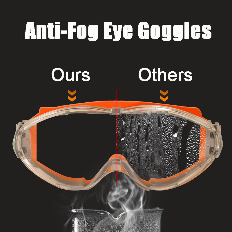 Industrial Grade Safety Goggles Anti Fog Clear Lens Lab Goggles Eye ...