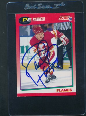 1991/92 Score #21 Paul Ranheim Flames Signed Auto *D4345 | eBay