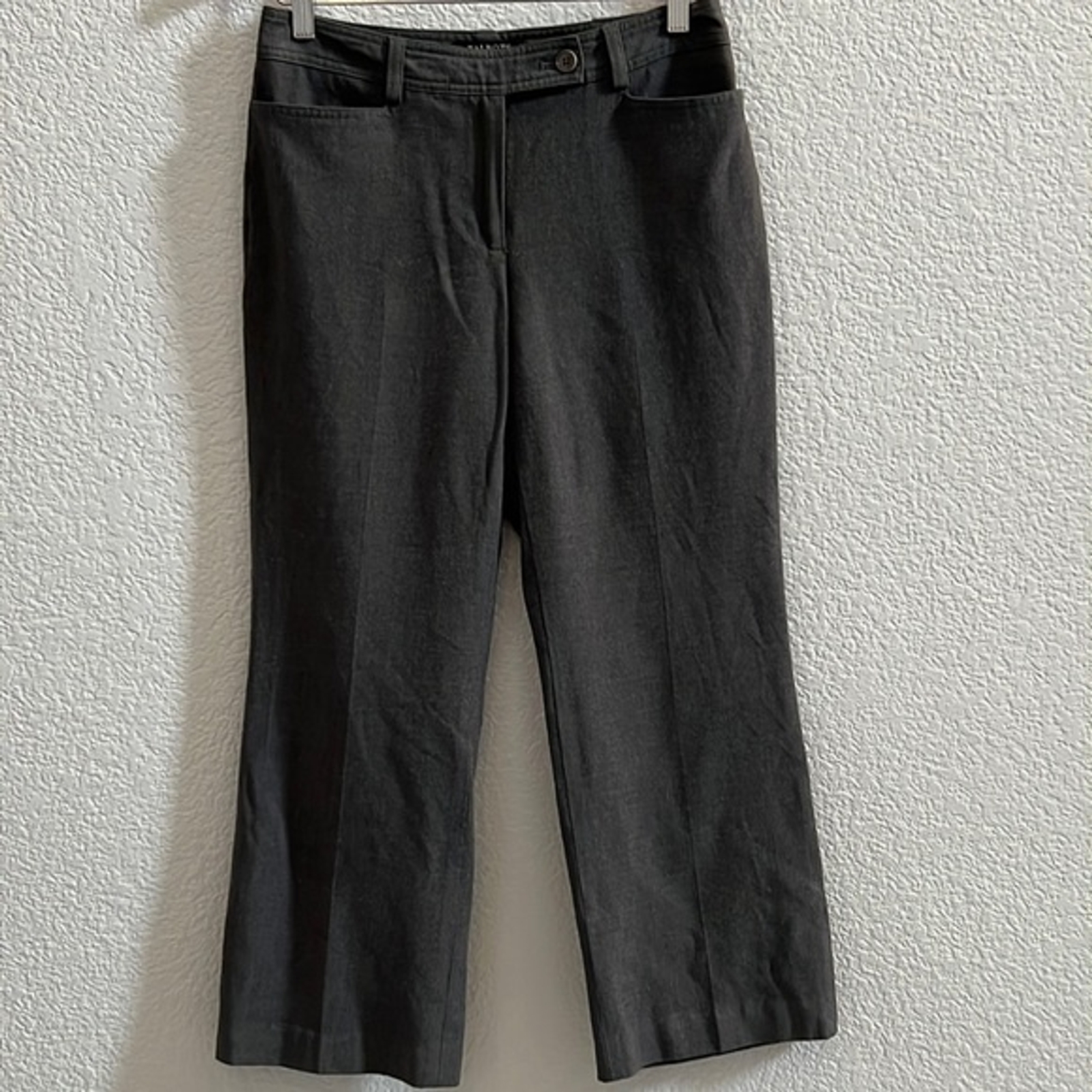 Talbots Gray Crop Wool Blend Stretch Fabric Slacks Pa… - Gem