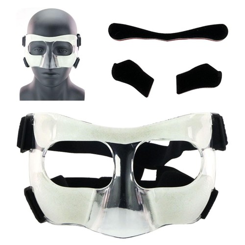 Basketball Mask Clear Softball Mask Elastic Strap Nose Protector Men ...