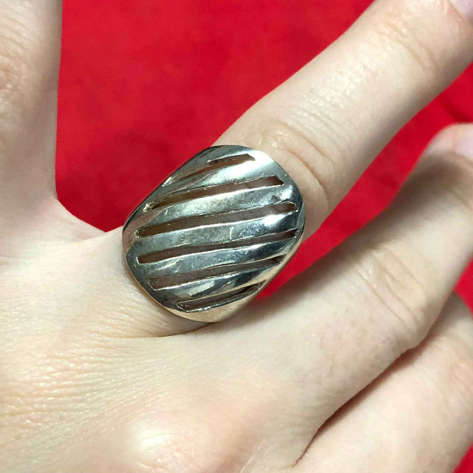Sterling Silver 925 Strip Design Women s Ring Size 5 75 EBay sterling-silver-925-strip-design-women-s-ring-size-5-75-ebay