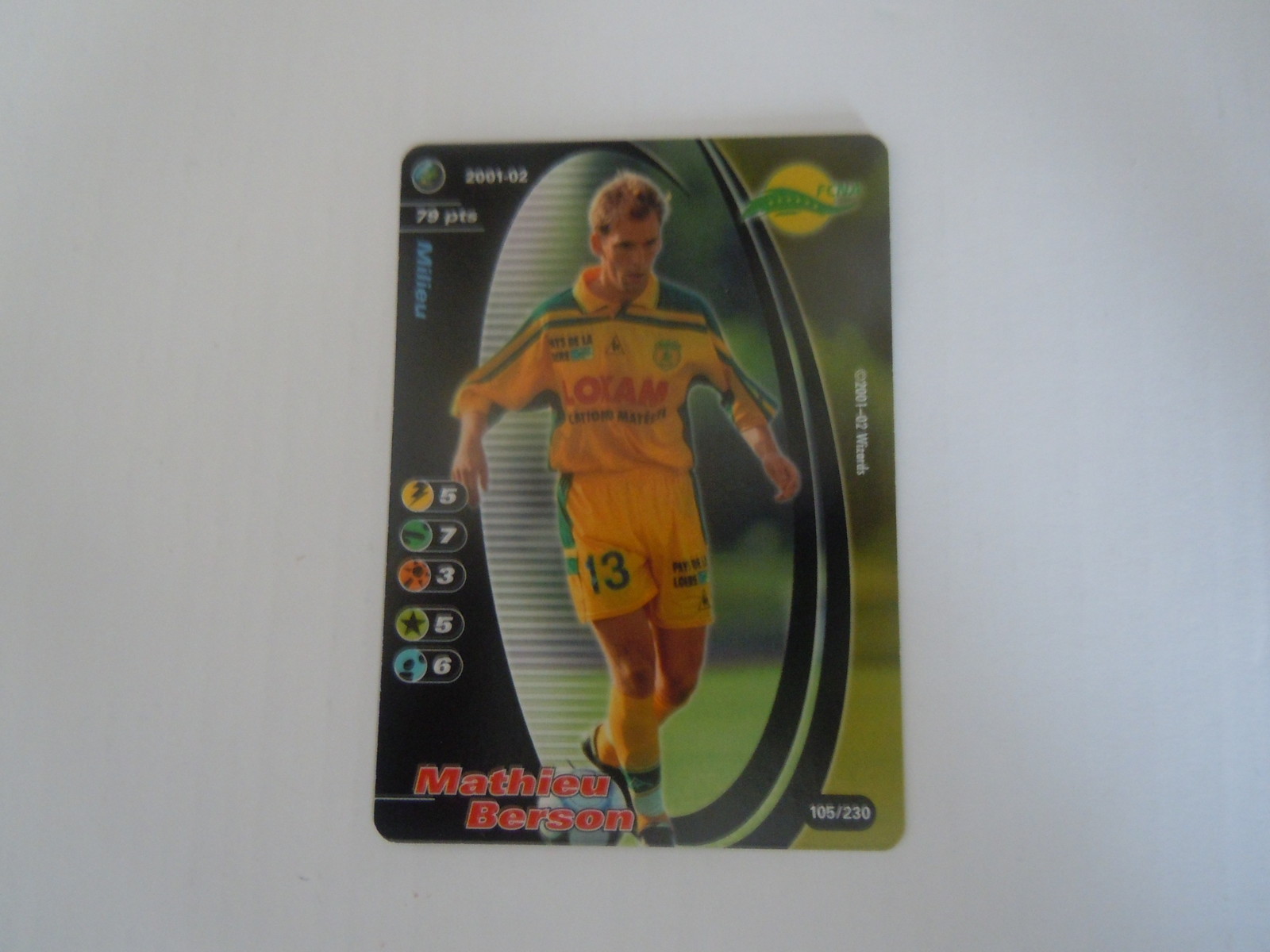 Carte Football Champions 2001/02 - Nantes - Mathieu Berson | eBay
