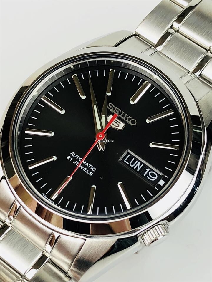Seiko 5 Automatic Black Dial Stainless Steel Men’s Watch SNKL45K1 RRP£ ...