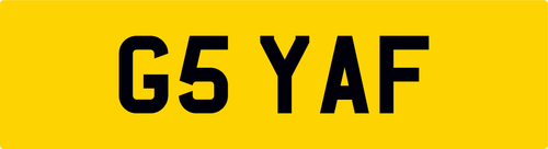 CORNWALL AF THEME CORNISH TRURO CAR REG NUMBER PLATE G5 YAF - G5 = GS ...