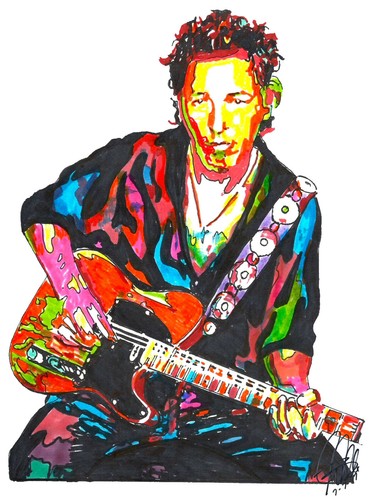 Bruce Springsteen Guitar Rock Music Print Poster Wall Art 8.5x11 | eBay