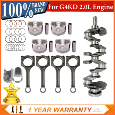 G4KD 2.0L Engine Crankshaft Connecting Rods Piston Kit & Bearing For ...