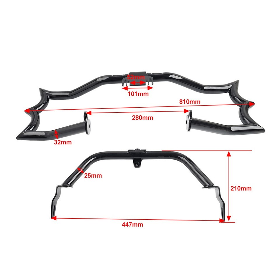 Highway Engine Guard Crash Bar Fairing Support For Harley Road Glide ...