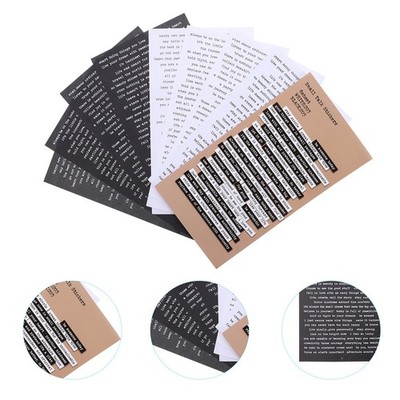 8 Sheets Inspirational Lettering Quote Sticker Decorative Stickers ...