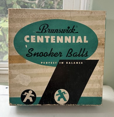 Brunswick Centennial Vintage Snooker Balls Pool Billiard Pocket Set 16 ...