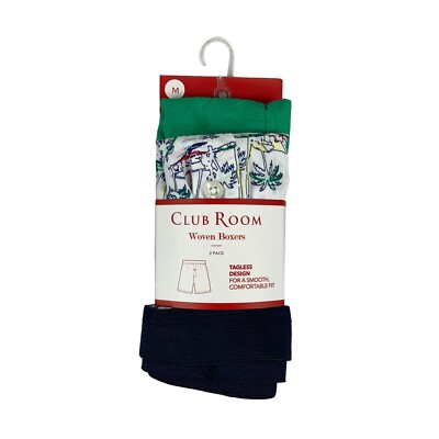 Club Room Mens 2-Pack Tropical Solid Boxers Multicolor M | eBay