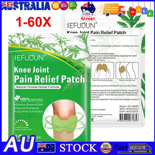 Knee Pain Relief Patches 1-60PCS Wormwood Sticker Neck Waist Joint Ache ...