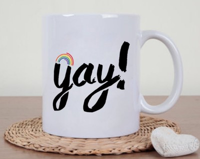 Gay Mug Yay Gay Gay Pride Coffee Mugs Valentine's Day Gift For Gay Men ...