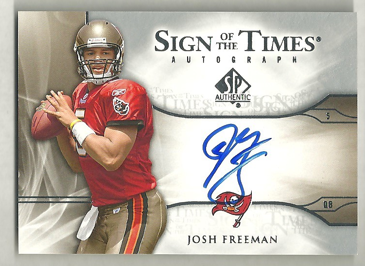 Josh Freeman 2009 SP Authentic Sign of the Times Auto #ST-JF Bucs | eBay