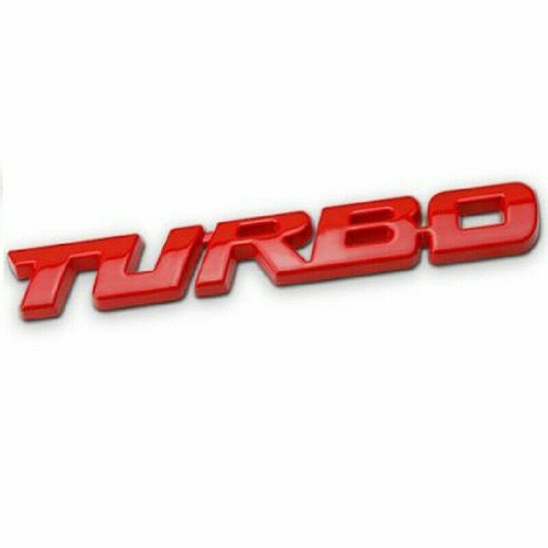 Car Auto Red Metal 3D Turbo Letter Emblem Badge Logo Sticker Decal ...