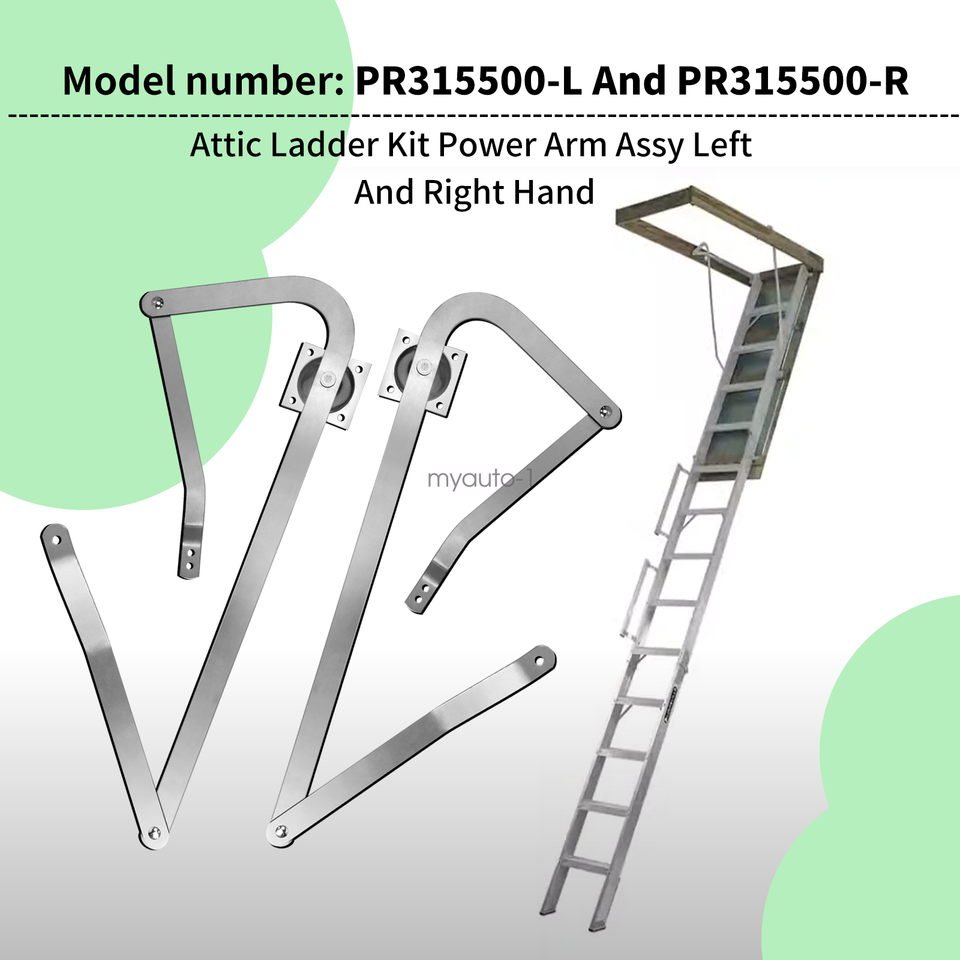 Left & Right Attic Ladder Kit Power Arm Assy Fits Louisville Ladder ...