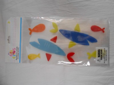 NEW Gel Window Clings Decorations Sea Ocean Great White Sharks Fish 12 ...