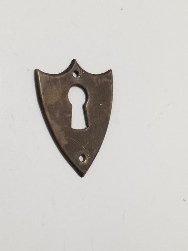 Vintage Iron Shield Brass Skeleton Key Escutcheon 1" X 1 1/2" | eBay