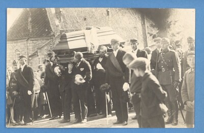Antique post mortem Man in casket Vintage funeral procession photo ...