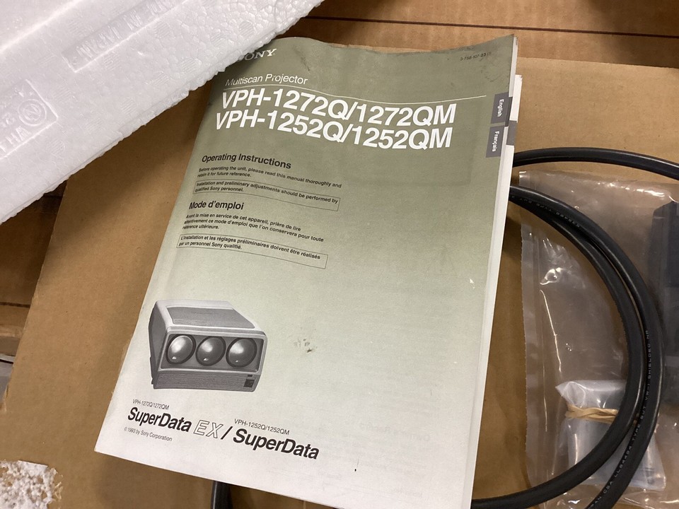 SONY….VPH-1252Q…MULTISCAN PROJECTOR…NEW | eBay