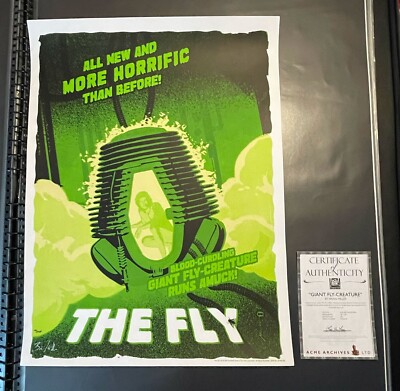 The Fly Horror Film Poster Brian Miller Signed Limited Edition | eBay