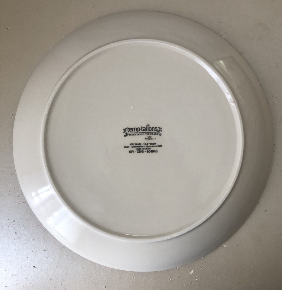 Temp-tations Old World Dinner Plate 10 1/2” Rimmed | eBay