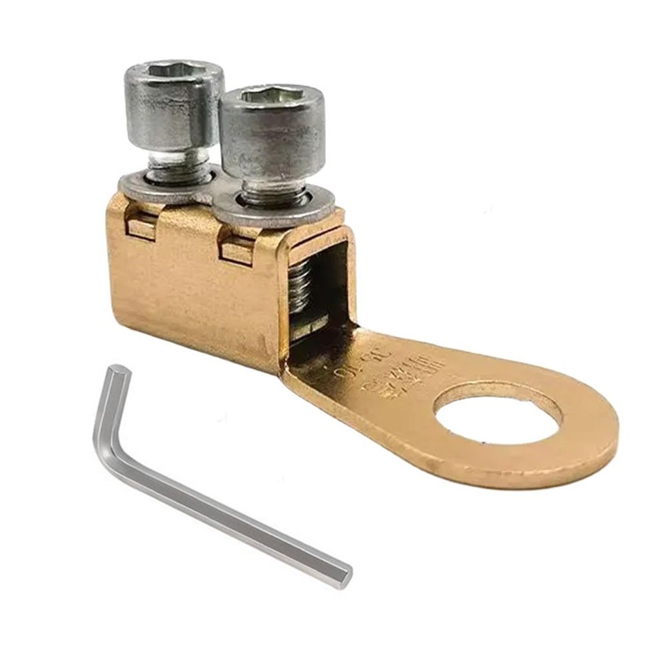 Brass Car Battery Terminal Blocks with Screws and Wrench for Reliable ...
