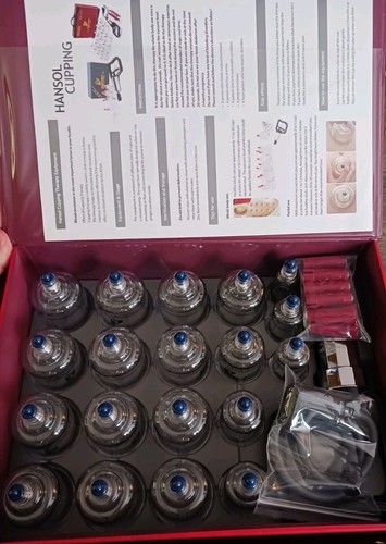 Hansol Professional Cupping Therapy Equipment Set With Pumping Handle ...