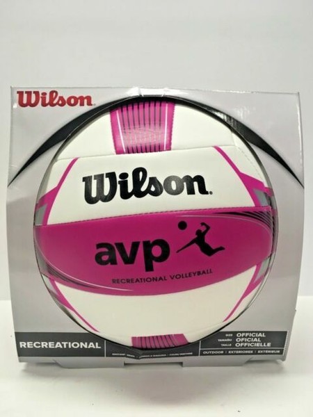 Wilson AVP Recreational Beach Volleyball Pink White for sale online | eBay
