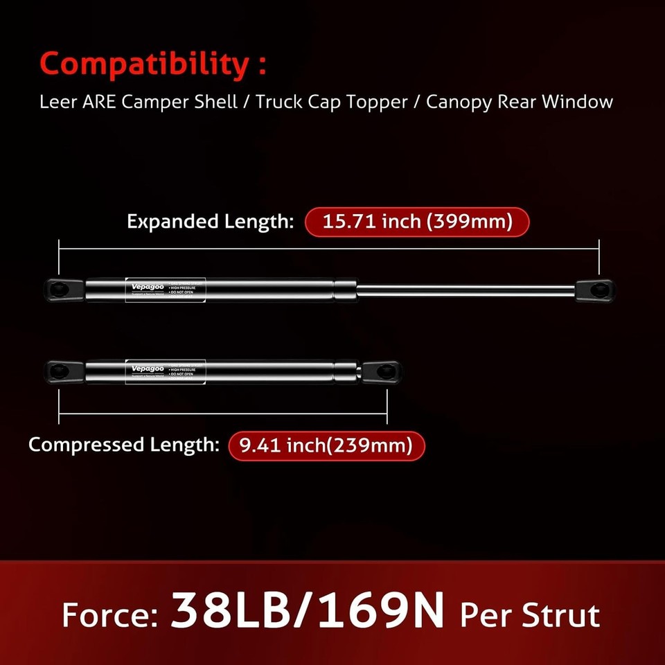Shocks Struts For Leer are Atc Camper Topper Rear Window Truck Cap ...