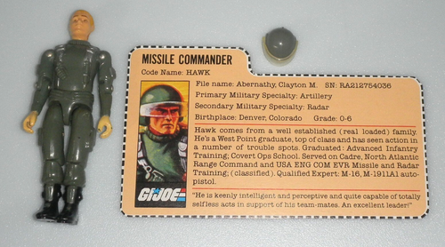 1982 Vintage G.I. GI Joe Lot 3.75 ARAH Hawk v1 Straight Arm Figure 100% ...
