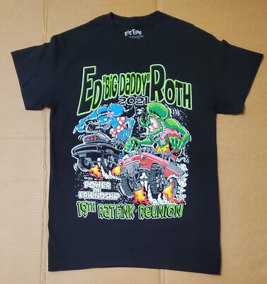 NEW Rat Fink Trixie 19th Reunion 2021 T shirt Ed Roth Small Black Hot ...