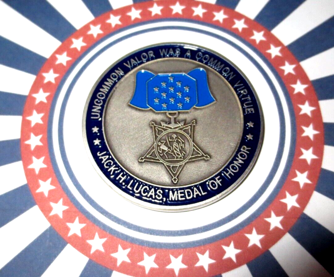 Challenge Coin Medal of Honor Recipient US Marine Jacklyn Lucas WW2 | eBay