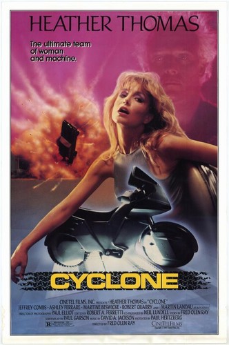 CYCLONE Movie POSTER 27x40 Heather Thomas Jeffrey Combs Ashley Ferrare ...