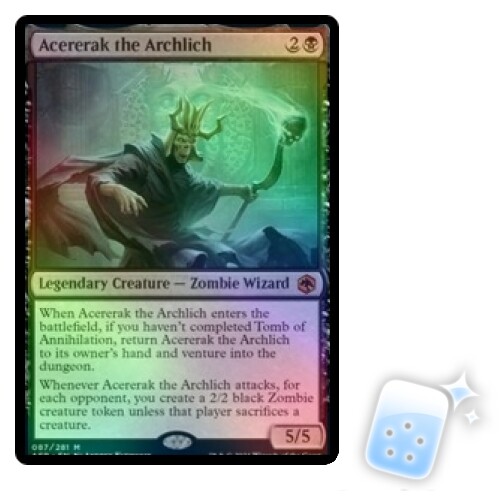Foil Acererak The Archlich M/NM Magic MTG Adventures In The Forgotten ...