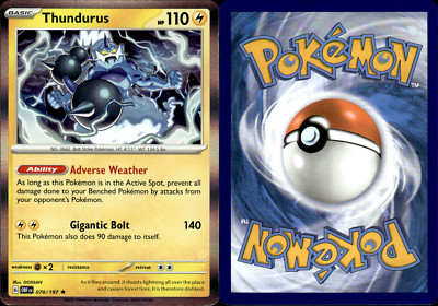 Thundurus 070/197 - Obsidian Flames - Holo Rare - Pokemon Card TCG | eBay