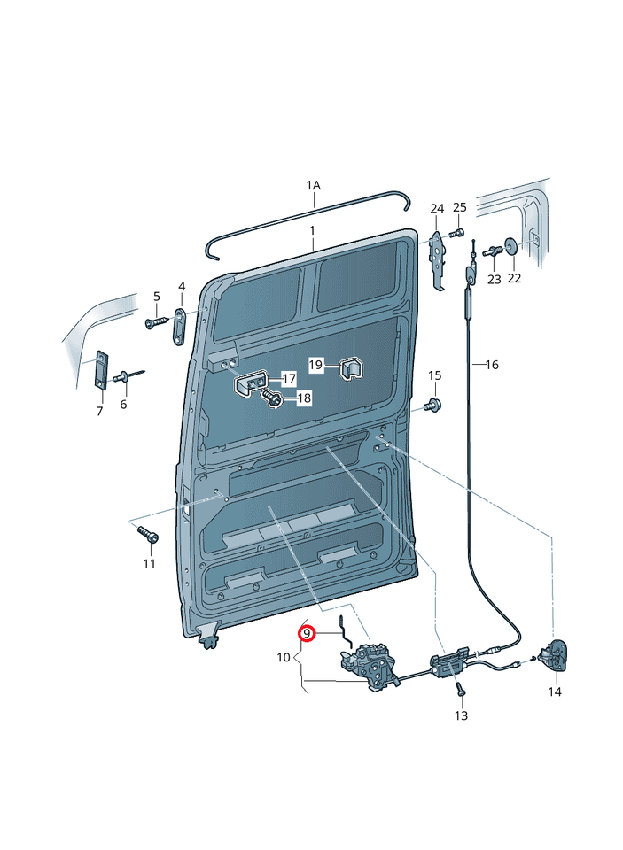 NEW GENUINE VOLKSWAGEN TRANSPORTER T5 SLIDING DOOR LOCK PIN 7H0843663 ...