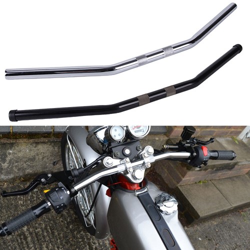 Motorcycle Handlebar Flat Type Drag Bars 1" 25mm For Chopper Bobber ...